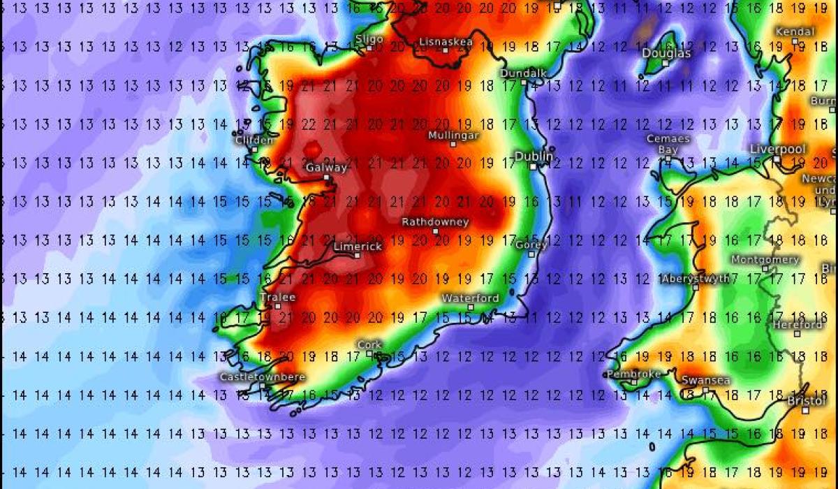 SCORCHIO! Met Éireann's five-day forecast predicts a temperature of up ...