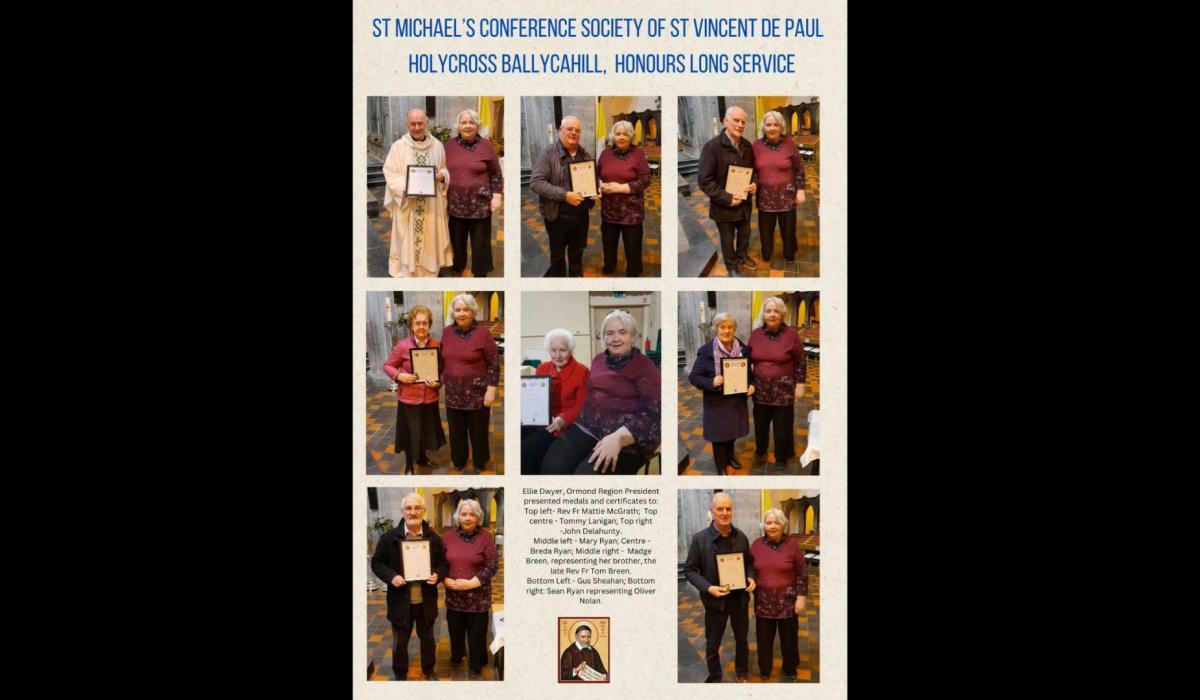 Tipperary St Vincent de Paul group honours long serving members - Tipperary Live