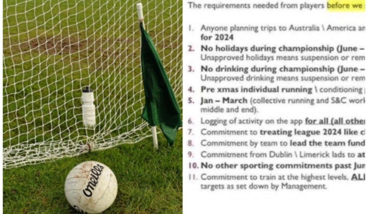 GAA players' charter: no holidays, alcohol or golf allowed during ...