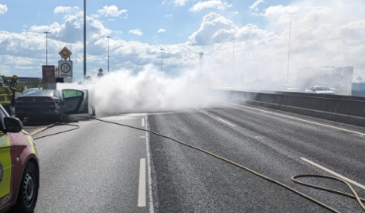 BREAKING: Car catches fire on M50 as Fire Brigade tackle blaze on ...