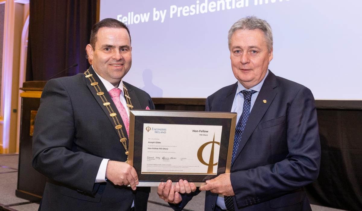 Tipperary's Joe Gibbs is honoured with Fellowship by Engineers Ireland ...