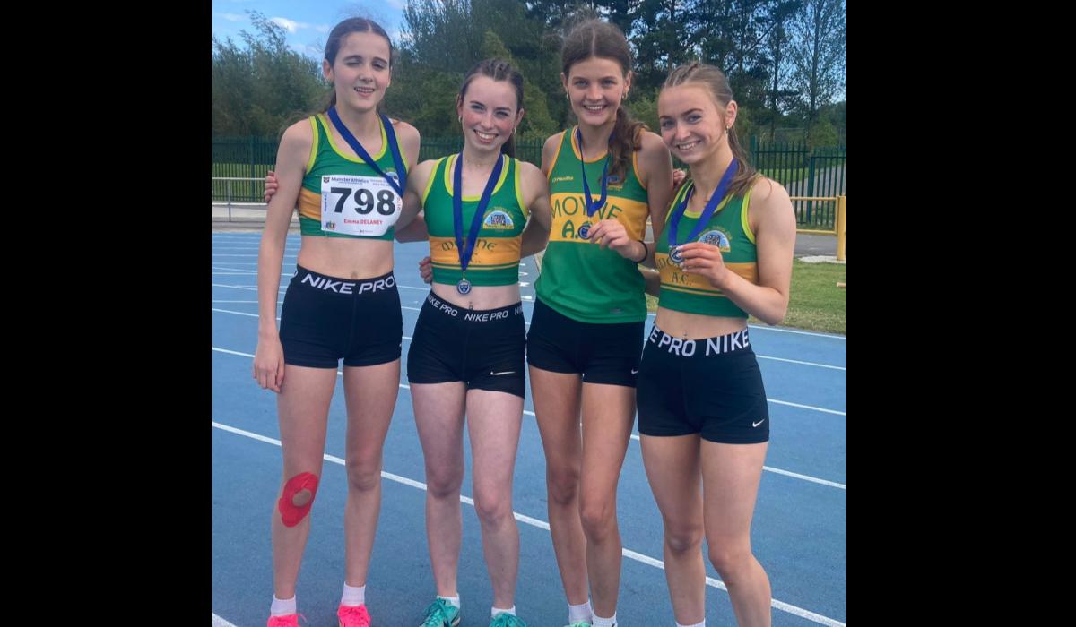 Moyne AC Girls U17 team take home the gold medals in the 4x400m relay ...