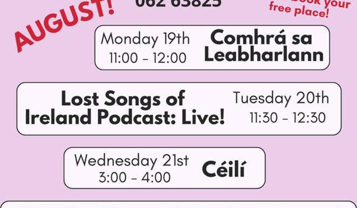 A busy National Heritage Week is planned for one Tipperary library ...