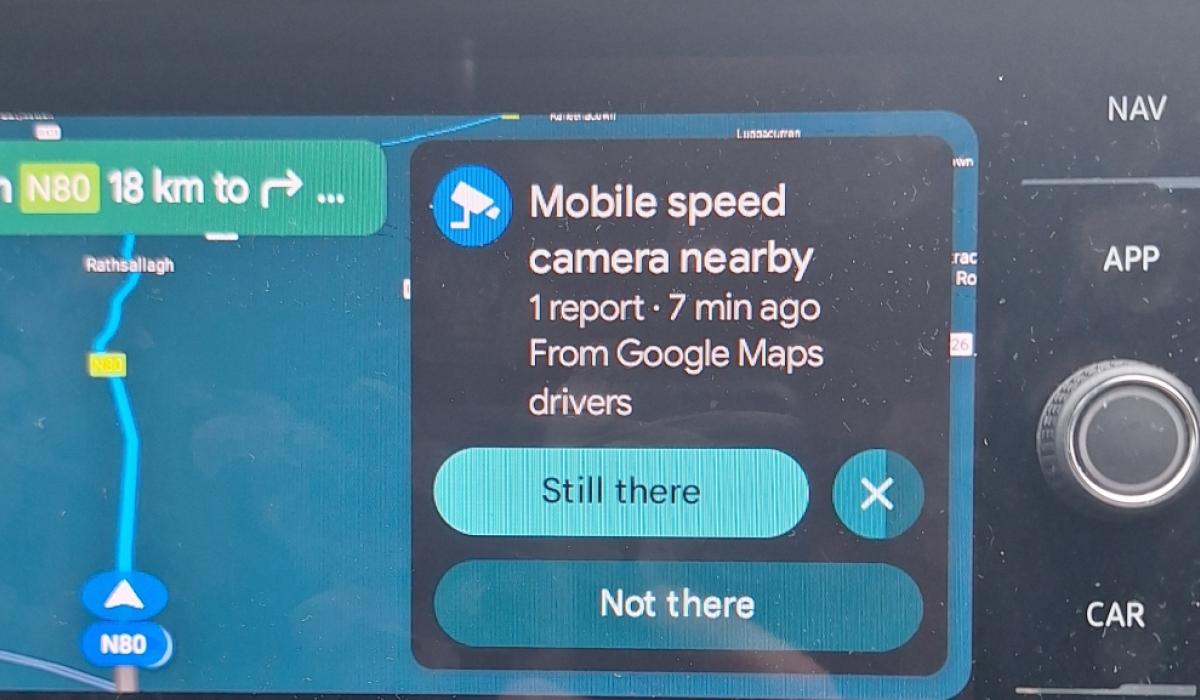 Google Maps alerts Tipperary motorist to speed camera and asks if it is ...