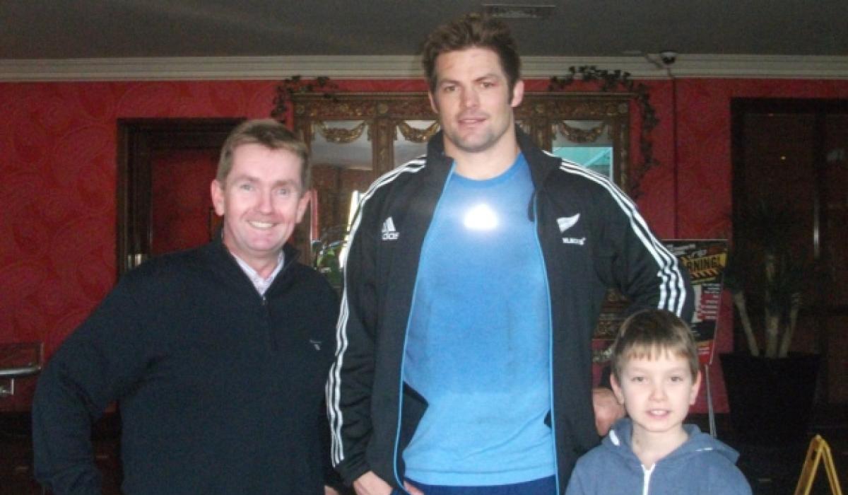 Meeting Richie McCaw - Cllr. Michael Murphy and son Alex - Tipperary Live