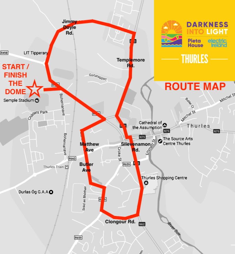 Thurles Darkness into Light route announced - Tipperary Live