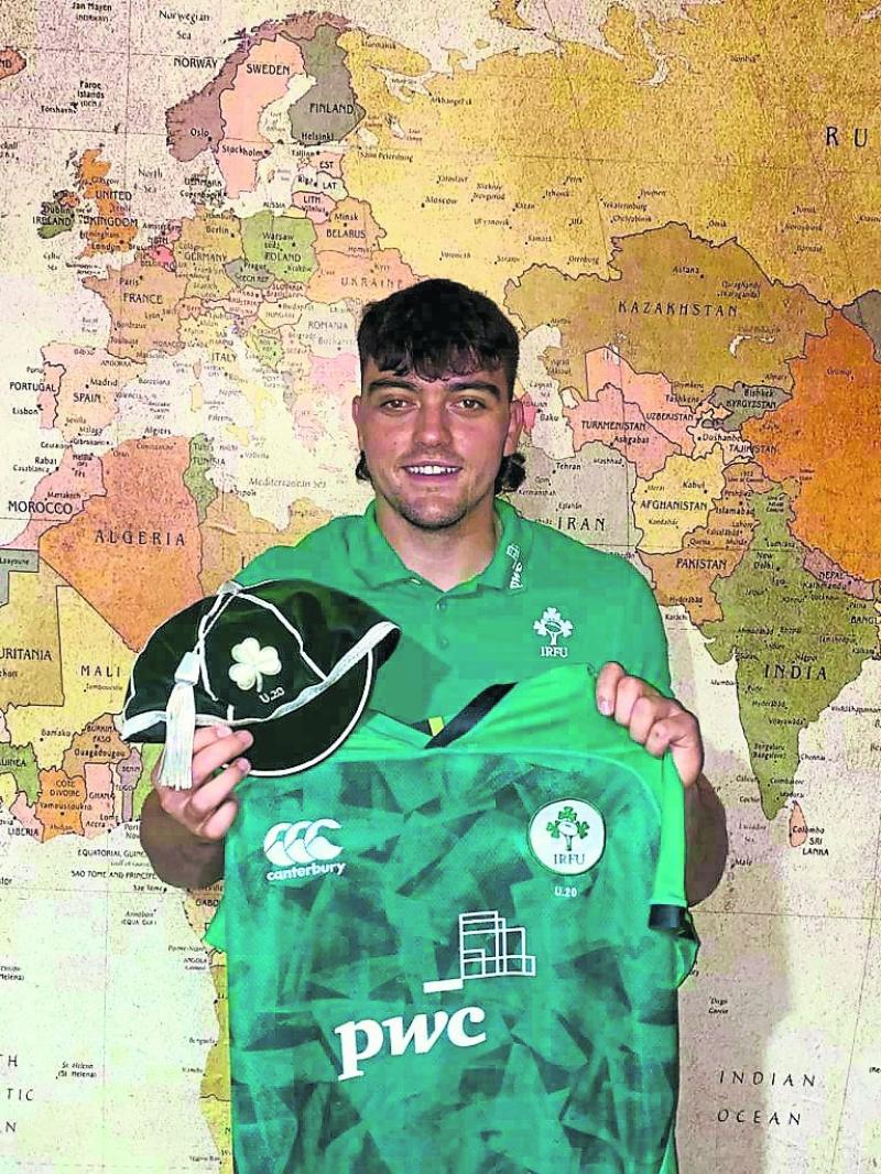 Fearghail O'Donoghue of Cashel dons the green Irish rugby jersey ...