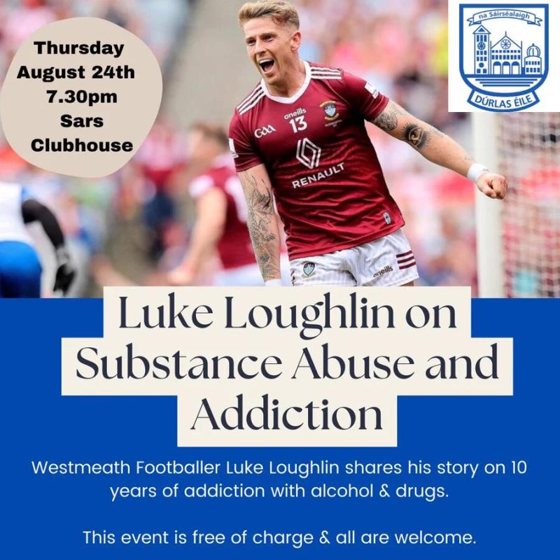 Luke Loughlin will share his story at Thurles Sarsfields clubhouse ...