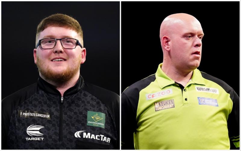 World Darts Championship: Keane Barry (Ireland) v Michael van Gerwen ...