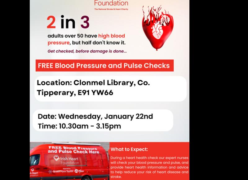 Opportunity for Tipperary people to avail of Irish Heart Foundation ...