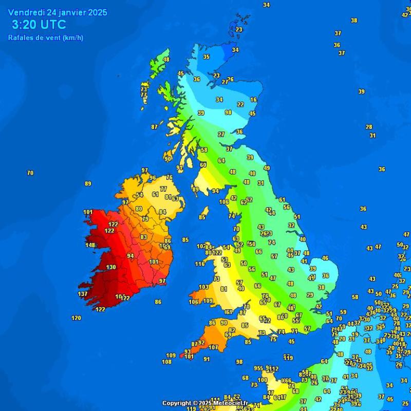 BREAKING: 80-year gust record for Ireland broken by Storm Éowyn in ...