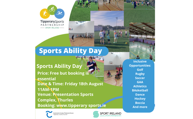 Details announced for the inaugural Tipperary SportsAbility Day ...
