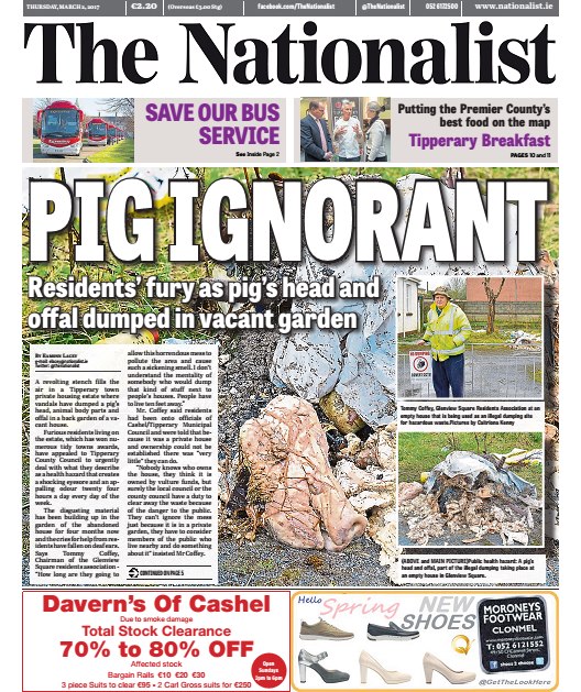 "Shamed " Tipperary County Council forced to remove offensive offal ...