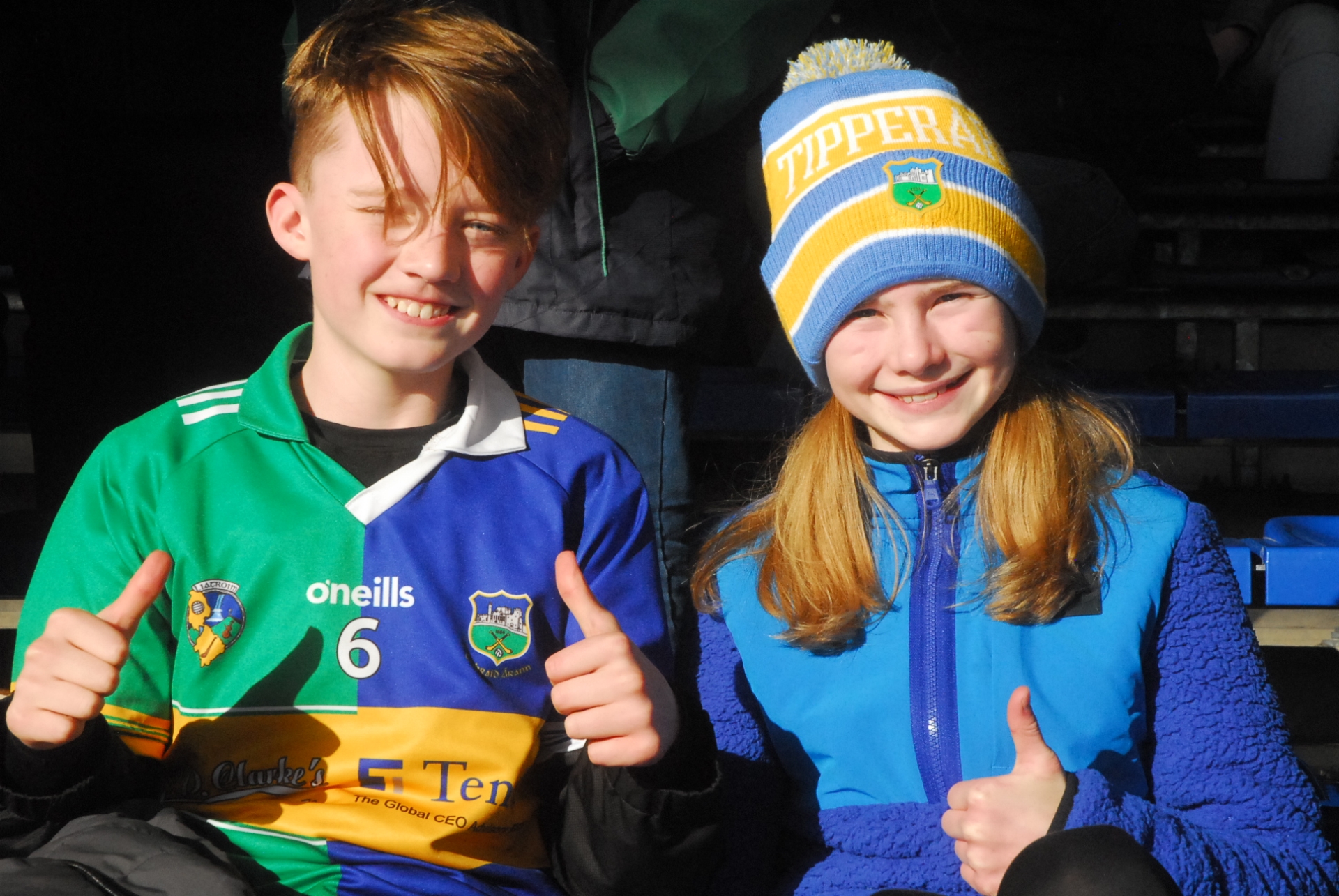 Loyal Tipperary football supporters at the National League game v ...